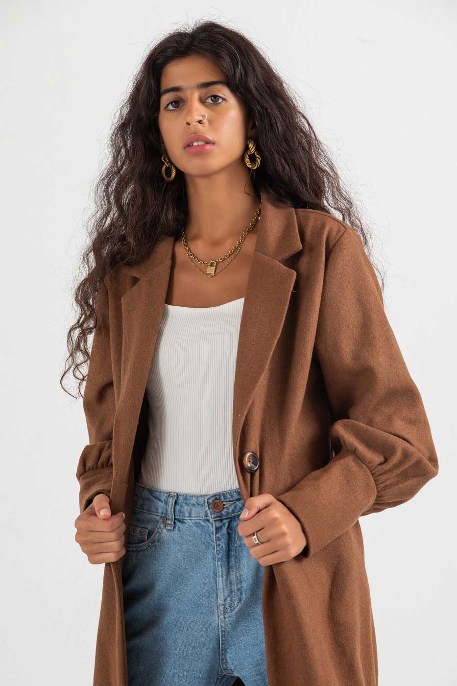 Wardrobe Esstenial Coffee Creme Coat - Dress Code