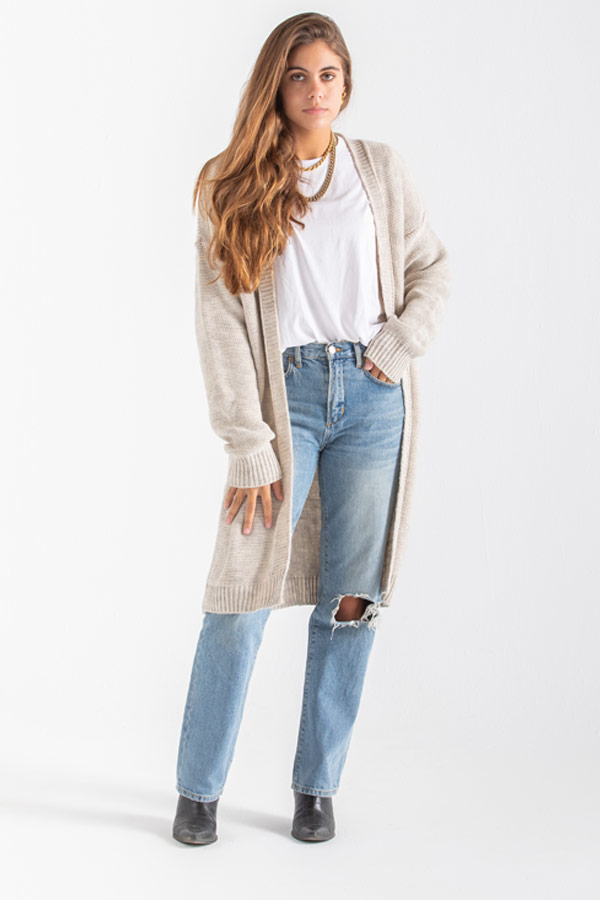 A Throw On Cardigan In Beige - Dresscode Egypt