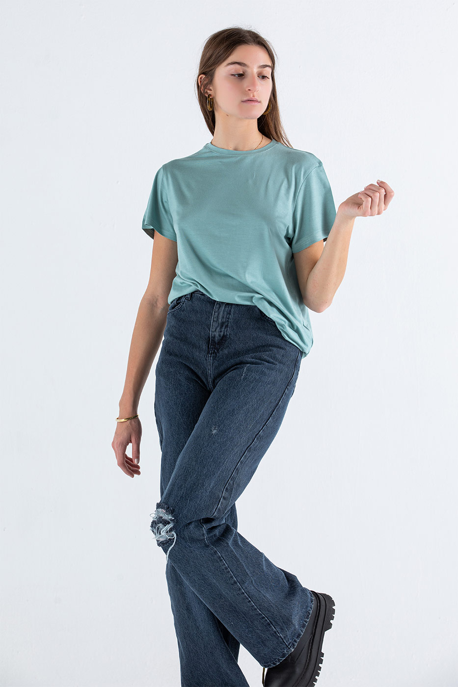 Off The Basic Top In Green - Dresscode, Egypt