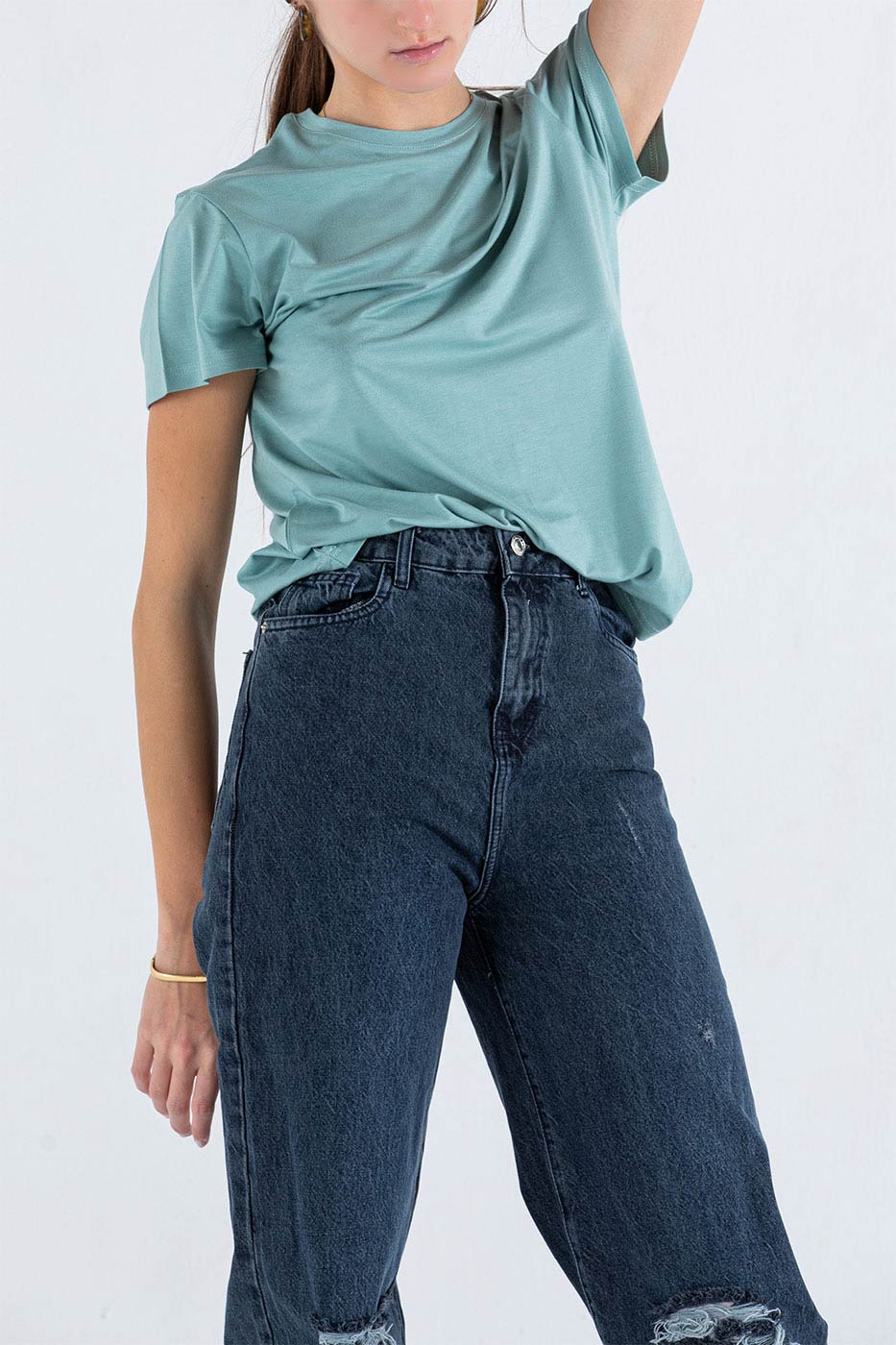 Off The Basic Top In Green - Dresscode, Egypt