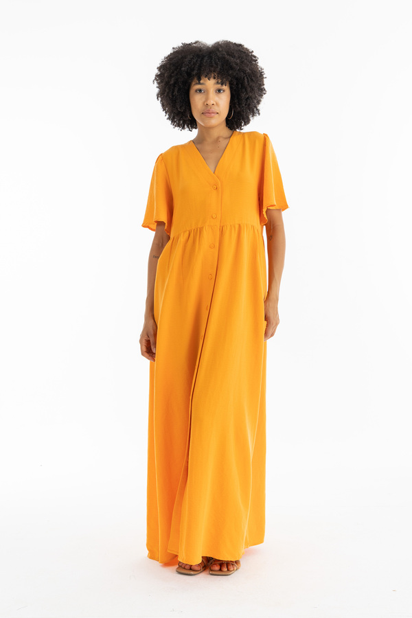 For Summer Times Dress In Orange - Dress Code