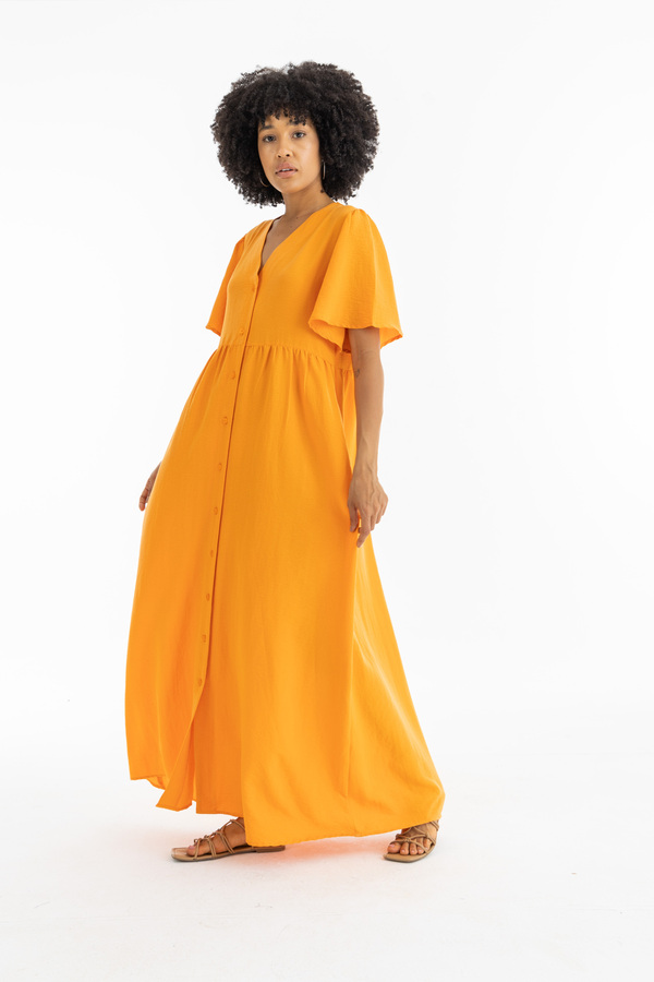 For Summer Times Dress In Orange - Dress Code