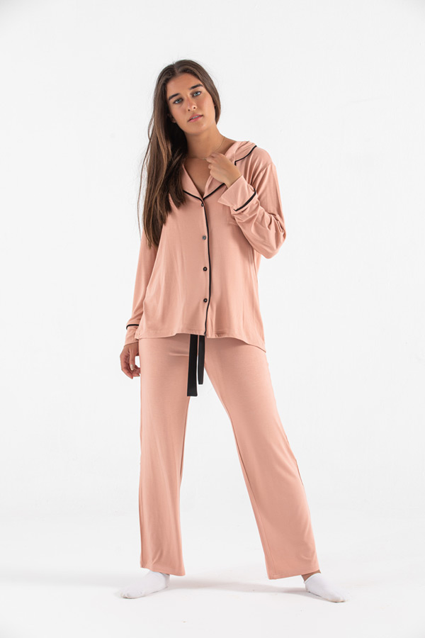 The Fall In Sleep Pyjama Set In Pink - Dress Code