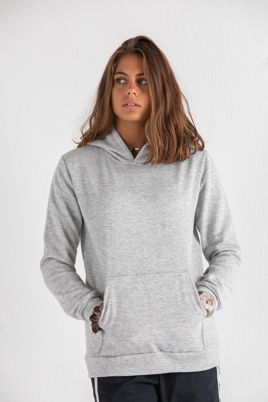Not So Basic Hoodie in Grey - Shop from Dresscode, Egypt