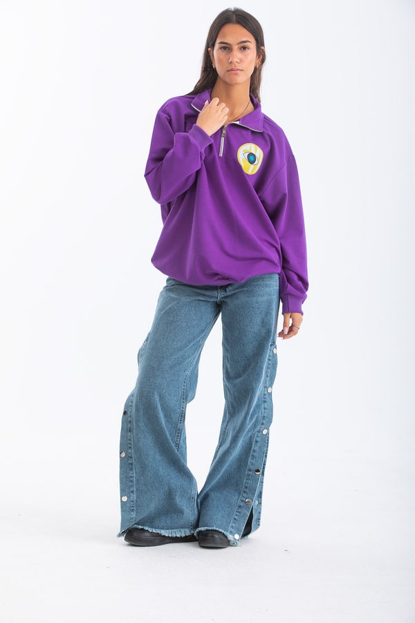 FYI zip-up jumper in purple | Shop Online From Dresscode in Egypt