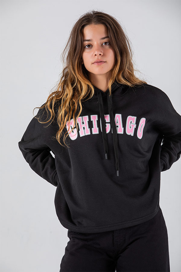Chicago Hoodie in Black - FYI - Shop now from Dresscode