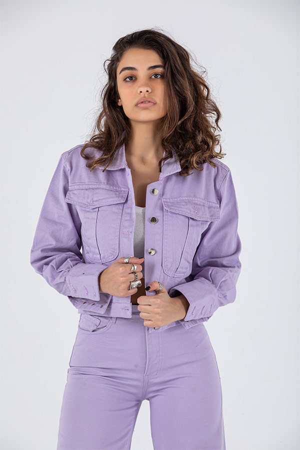 Angelic Jeans Jacket in Lilac - Shop from Dresscode