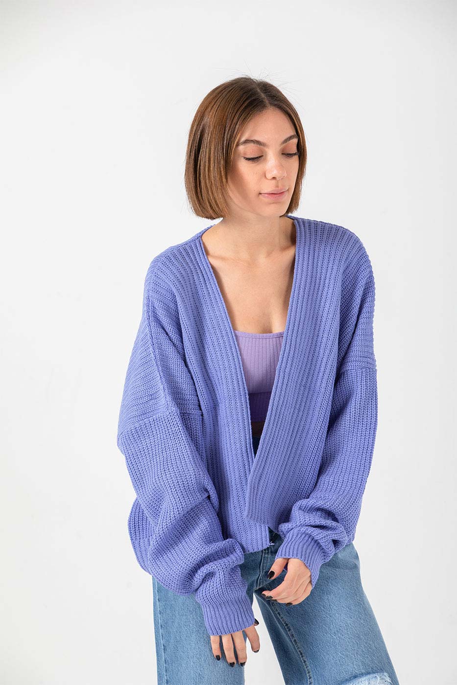 Violet Waffle Cardigan - FYI - Order now from Dresscode