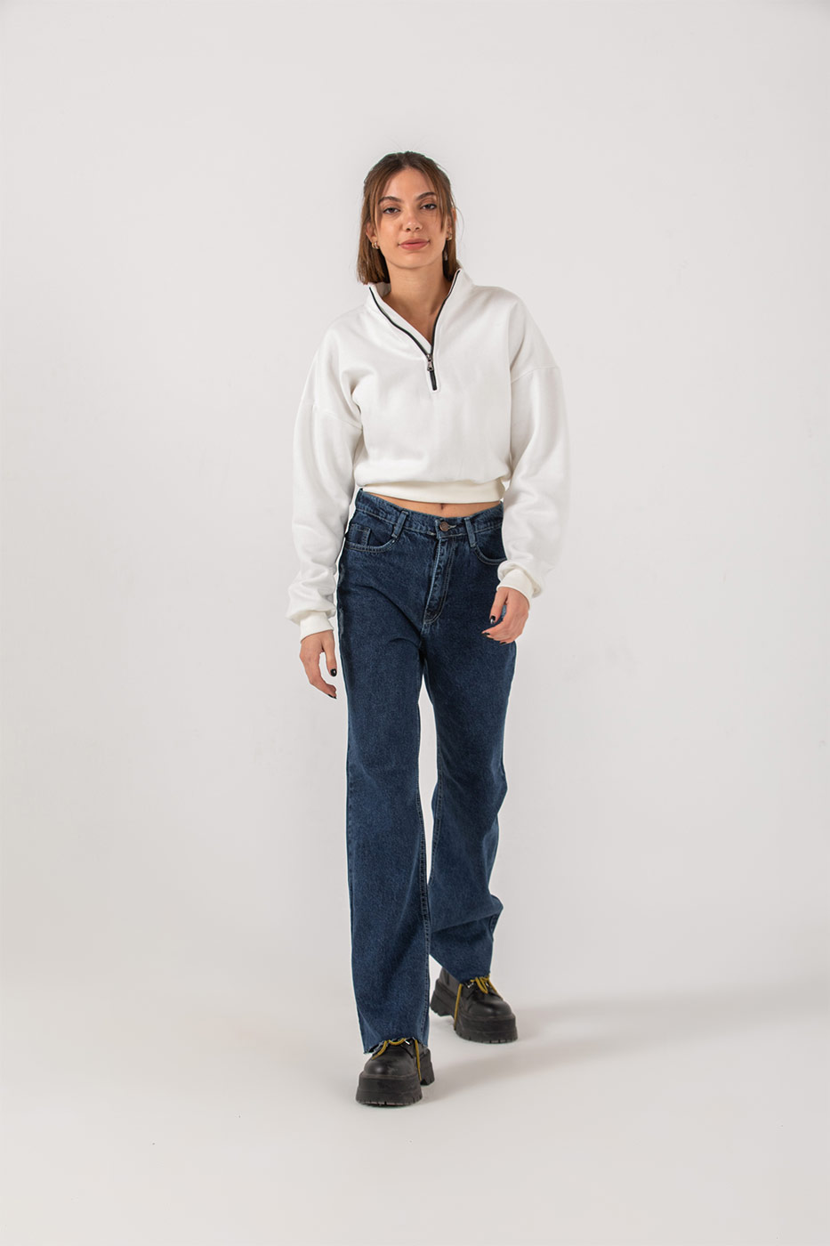 Biker Top in White - Order from Dresscode, Egypt