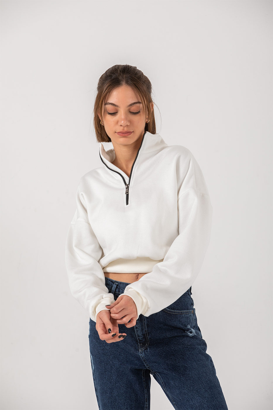 Biker Top in White - Order from Dresscode, Egypt