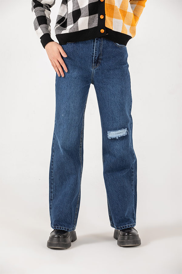 Loose Fit Boot leg Jeans - Order from Dresscode, Egypt