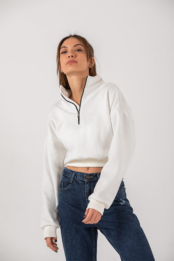 Biker Top in White - Order from Dresscode, Egypt