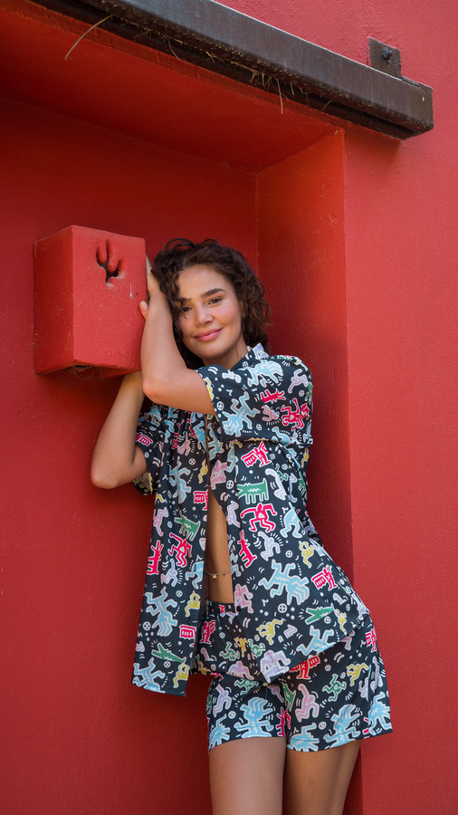 Black All Over Print Set - Dress Code