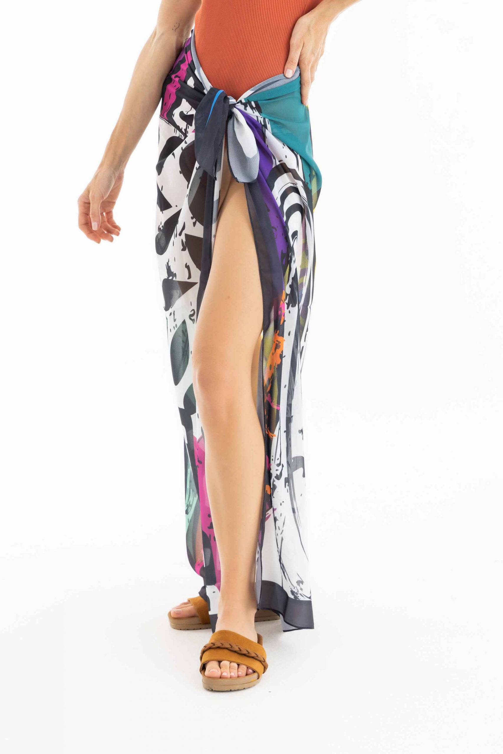 Graphic Printed Beach Wrap - Dress Code