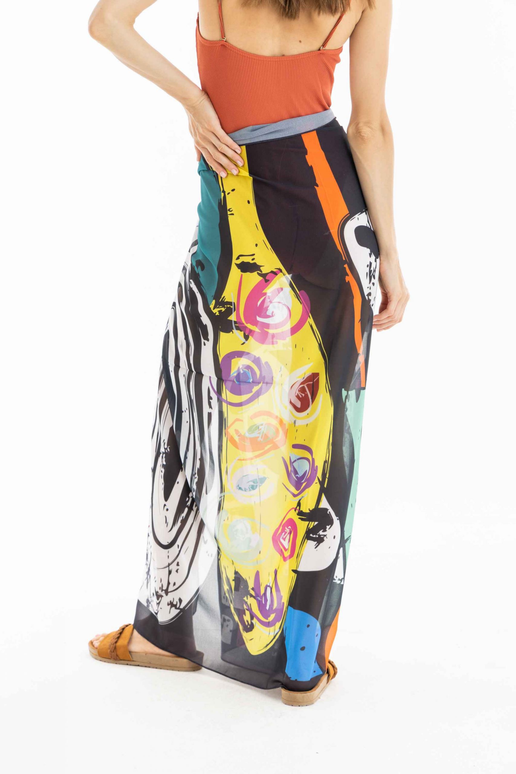 Graphic Printed Beach Wrap - Dress Code