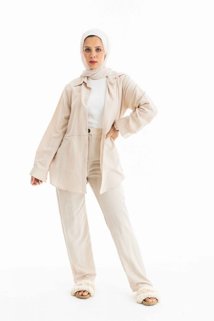 Monochromatic Basic Set In Beige - Dress Code