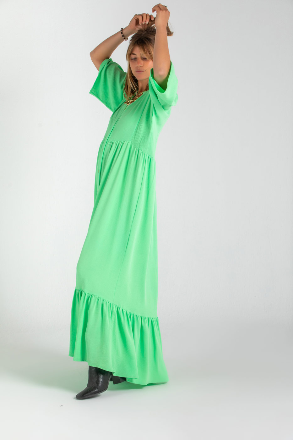 Style Stepper Dress in Green - Dresscode, Egypt