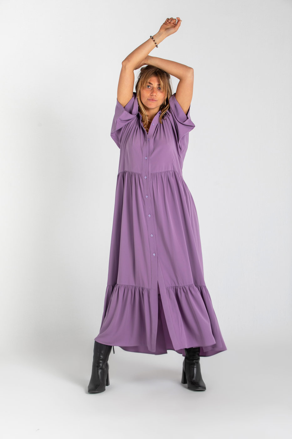 Style Stepper Dress in Dark Purple - Dresscode, Egypt