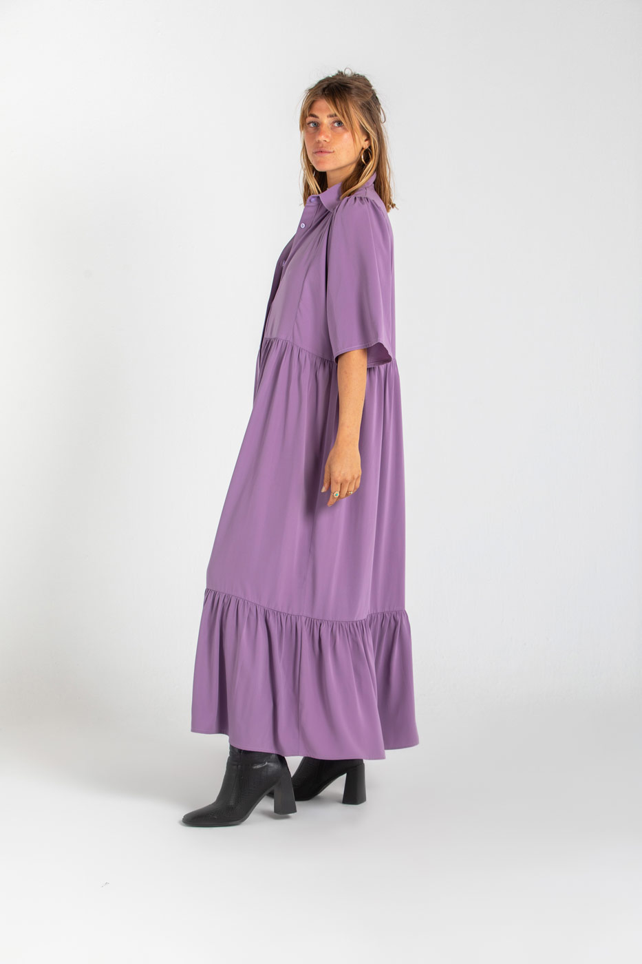 Style Stepper Dress in Dark Purple - Dresscode, Egypt