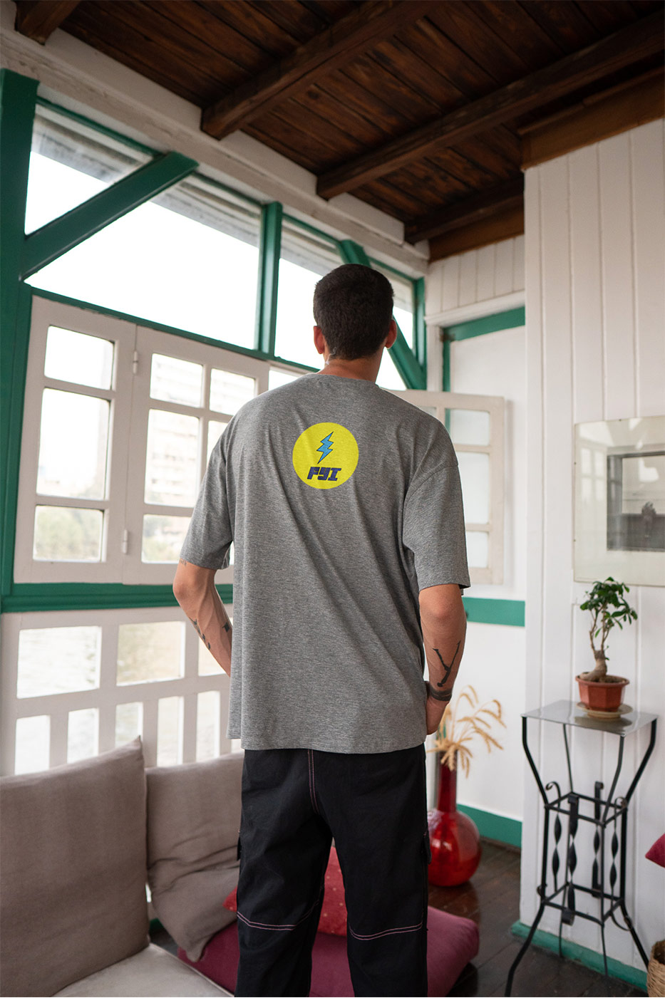 Yellow Energy T-Shirt In Grey – FYI | Dresscode, Egypt