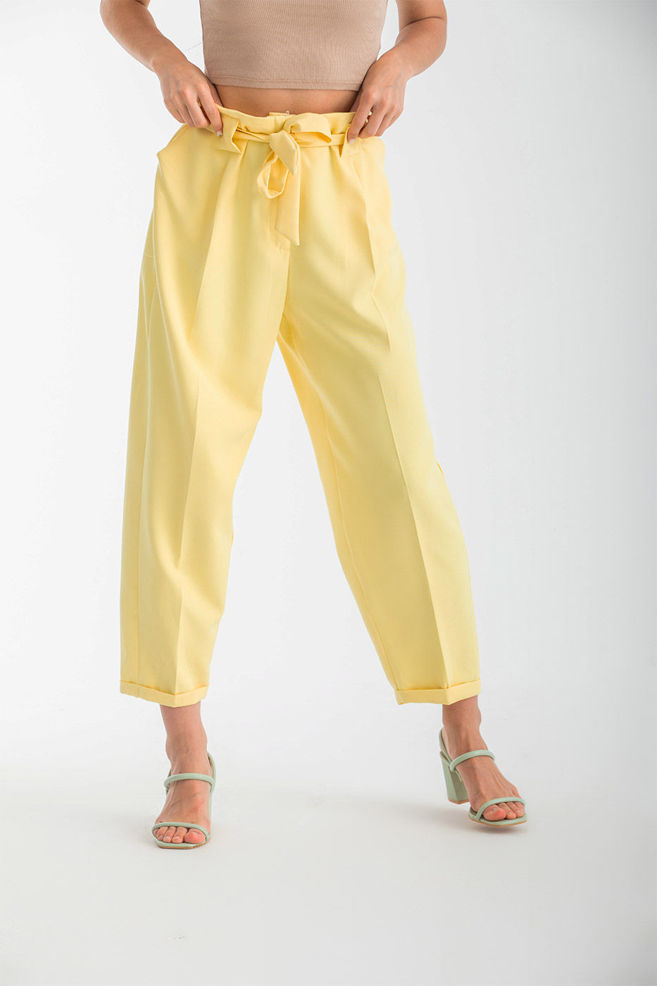 Smart Check Pants In Yellow - Dresscode, Egypt
