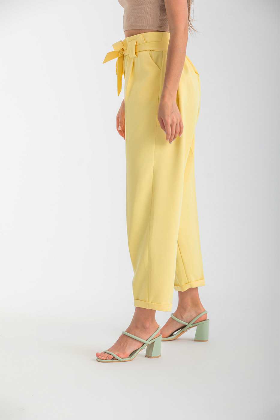 Smart Check Pants In Yellow - Dresscode, Egypt