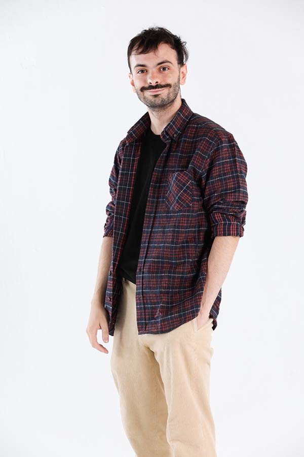 Scottish Flannel In Maroon | Shop From Dresscode in Egypt