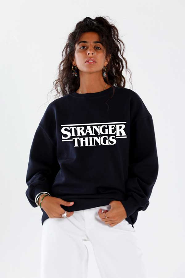 Stranger Things Crewneck In Blue From Dresscode in Egypt