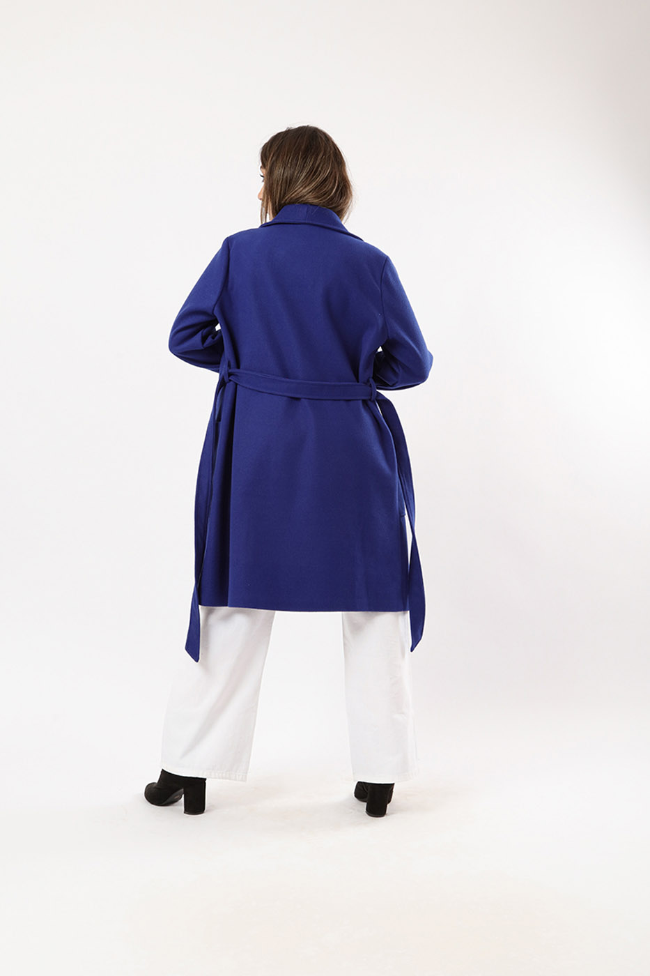 Classic Tied Up Coat In Blue - FYI From Dresscode in Egypt