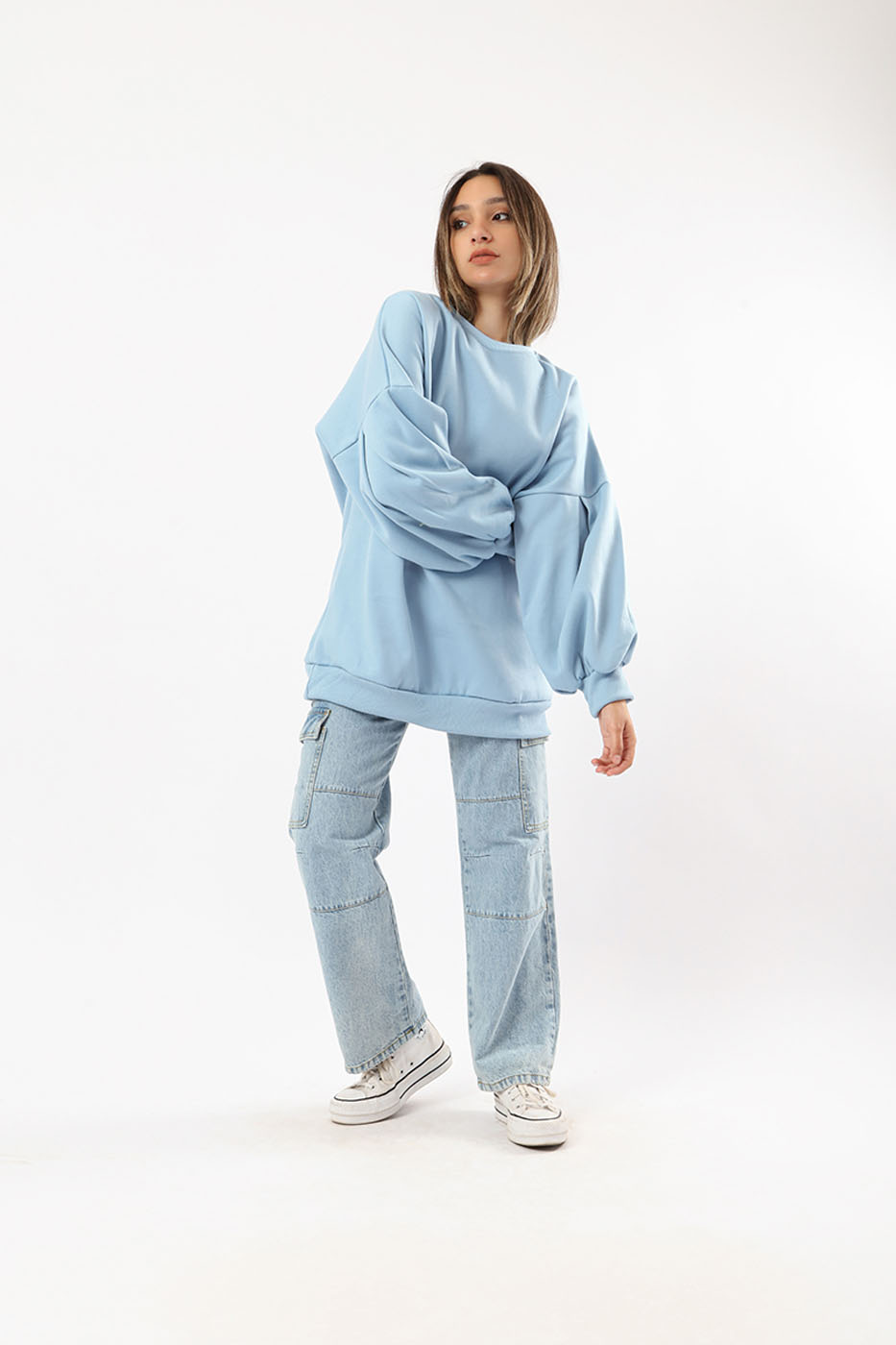 Oversized Crewneck In Blue - FYI From Dresscode in Egypt