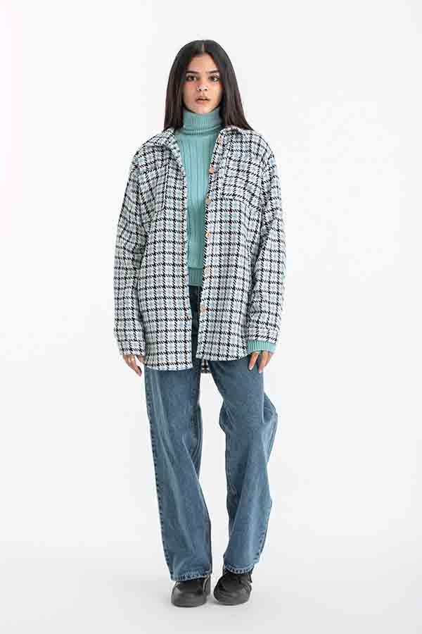 Checked Overshirt In Blue - FYI From Dresscode in Egypt