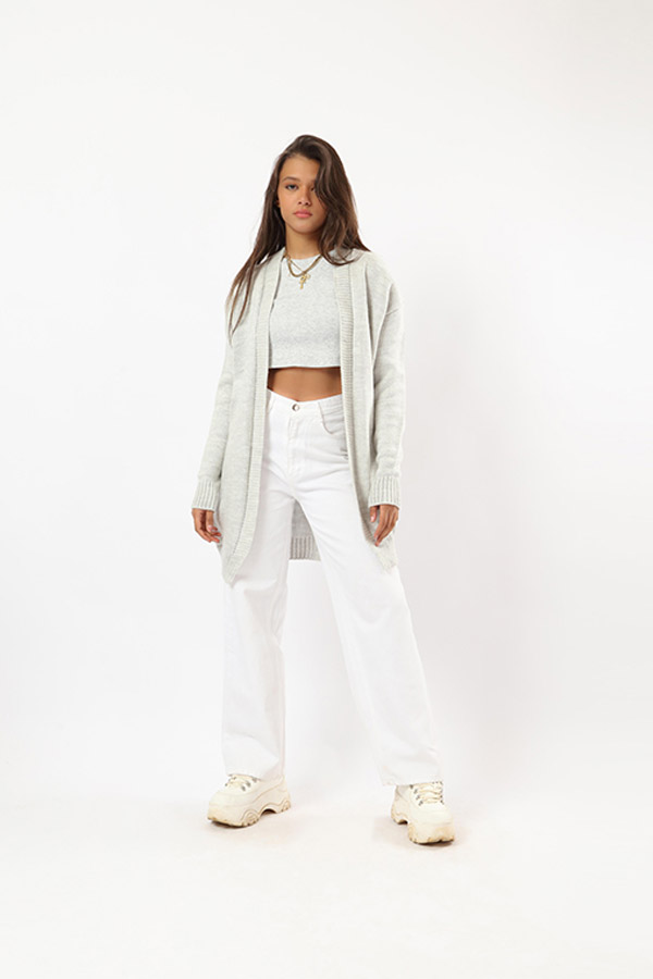 Knitted Cardigan In Grey From Dresscode in Egypt